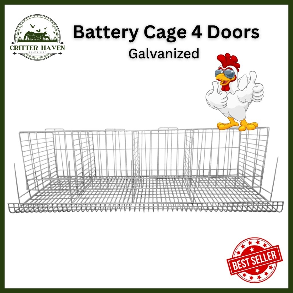 Battery Cage 4 Doors Galvanized / RTL / Breeding Cage/ Kulungan ...