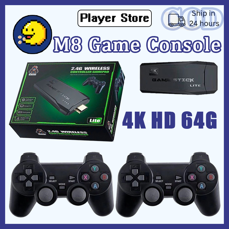 M8/M8pro Game Stick 20000 game 4K 64GB Game Console Wireless Controller ...