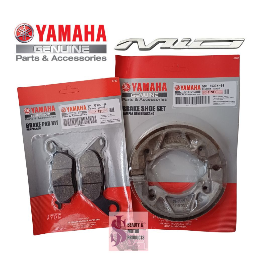 Yamaha Mio Sporty Brake Pad kit front and RearSet Genuine Parts ...