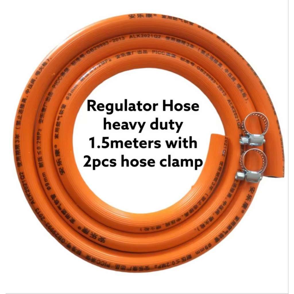 Orange individually packaged gas pipe, 1.5 meters, with 2 buckles ...