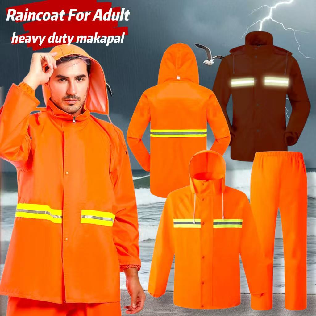 Reflective Raincoat for Men & Adult,Kapote Rain Coat Makapal Waterproof ...