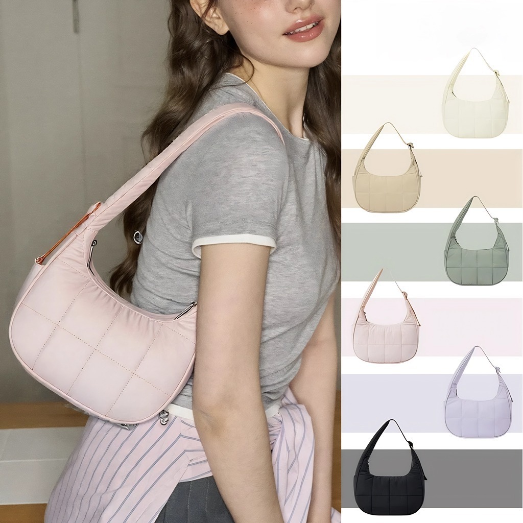 【KEKE BAG】 Women's Shoulder Bag Fashion New Half Moon Underarm Bag ...