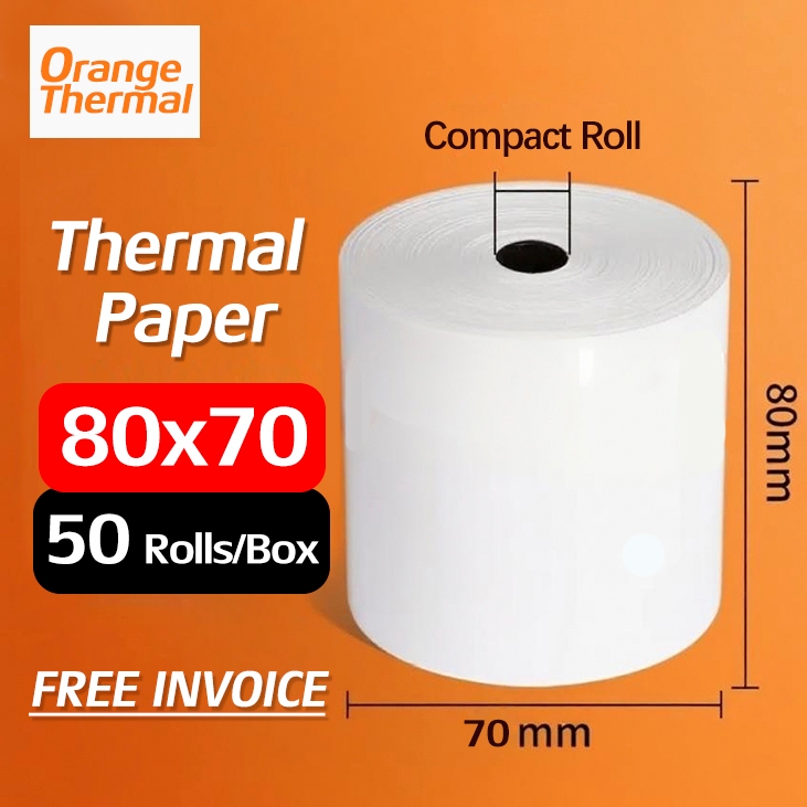 50 Rolls 80x70mm Foodpanda POS Thermal Paper for Thermal Receipt ...
