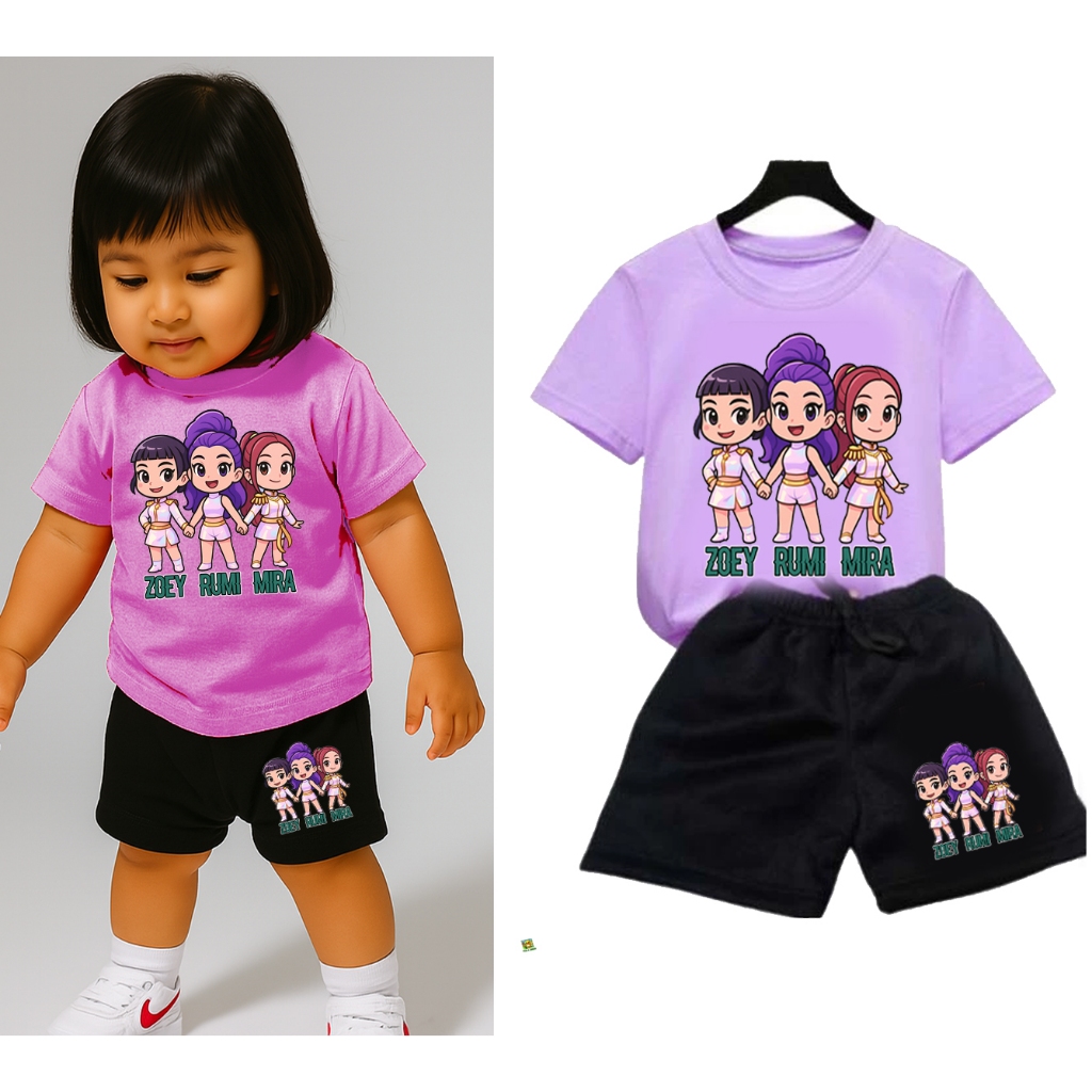 Huntrix Chibi OOTD Terno Set for Toddler Kids 1–8 Years Old – Makapal ...