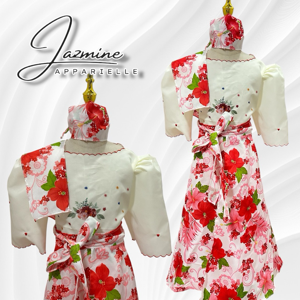 BUWAN NG WIKA | TRADITIONAL FILIPINIANA 4in1 SET | KIMONA W/ FLORAL ...