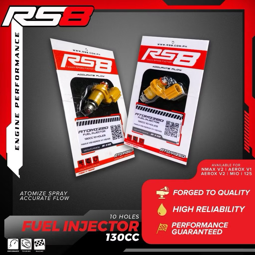 RS8 Fuel Injector 10holes Nmax/Aerox/Mio i125 | Shopee Philippines