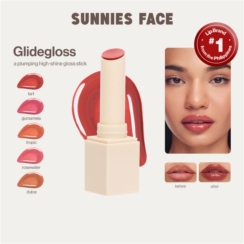 Sunnies Face Glidegloss [Plumping High-shine Gloss Stick] | Shopee ...