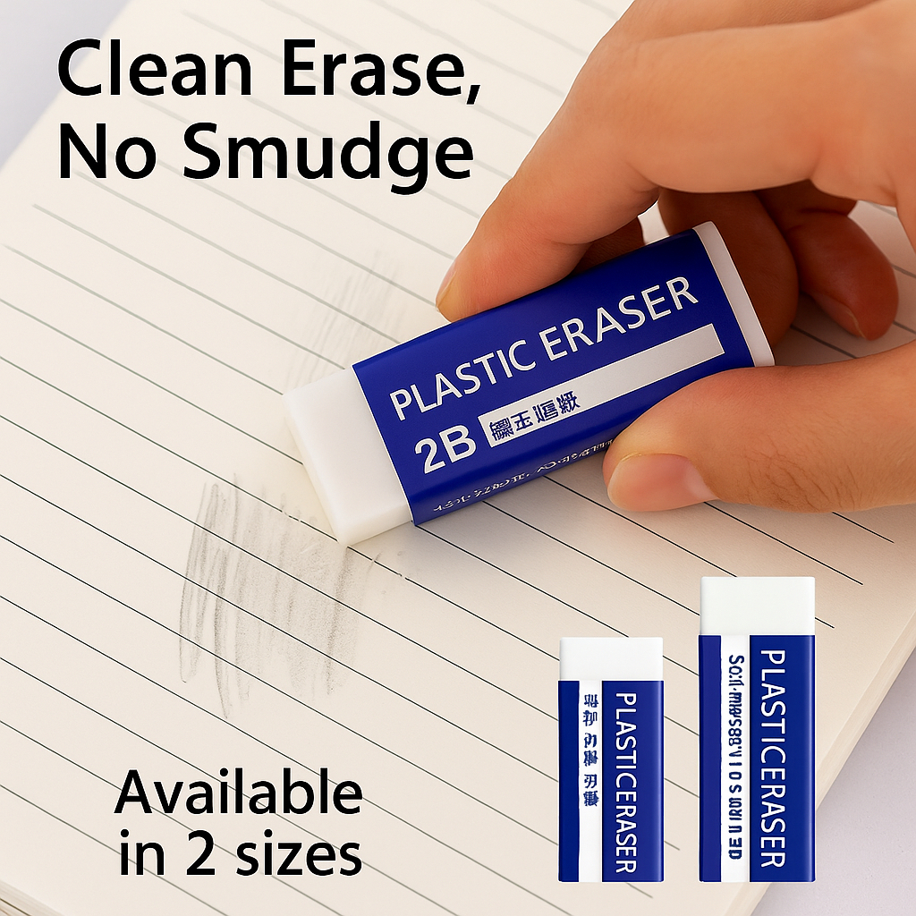 10PCS Standard Eraser 2B White Plastic Eraser Art Student Pencil Eraser ...