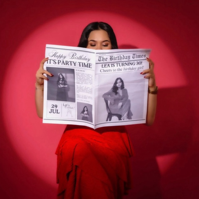 BIG SIZE A3 Props Newspaper FREE LAYOUT Birthday Newspaper Unique Photo ...