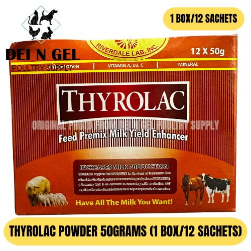 TRYCO THYROLAC MILK ENHANCER FOR ANIMALS 50GRAMS (1 BOX/12 SACHETS ...