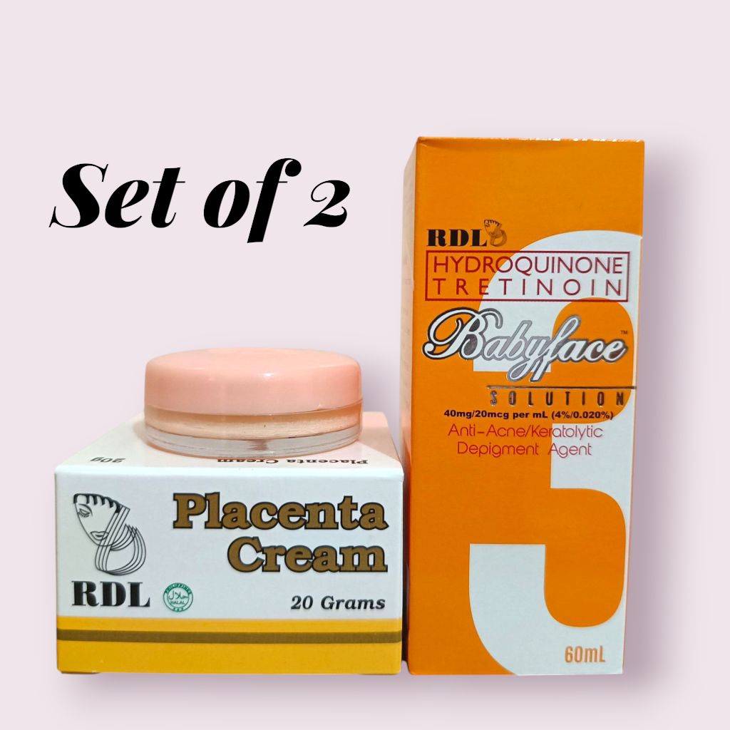 RDL ASTRINGENT 30mL/60mL + PLACENTA CREAM 20g COMBO | For Youthful Glow ...