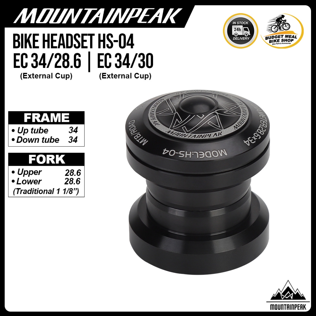MOUNTAINPEAK BIKE Headset 34-34mm Straight Tube 1-1/8 28.6 Sealed ...