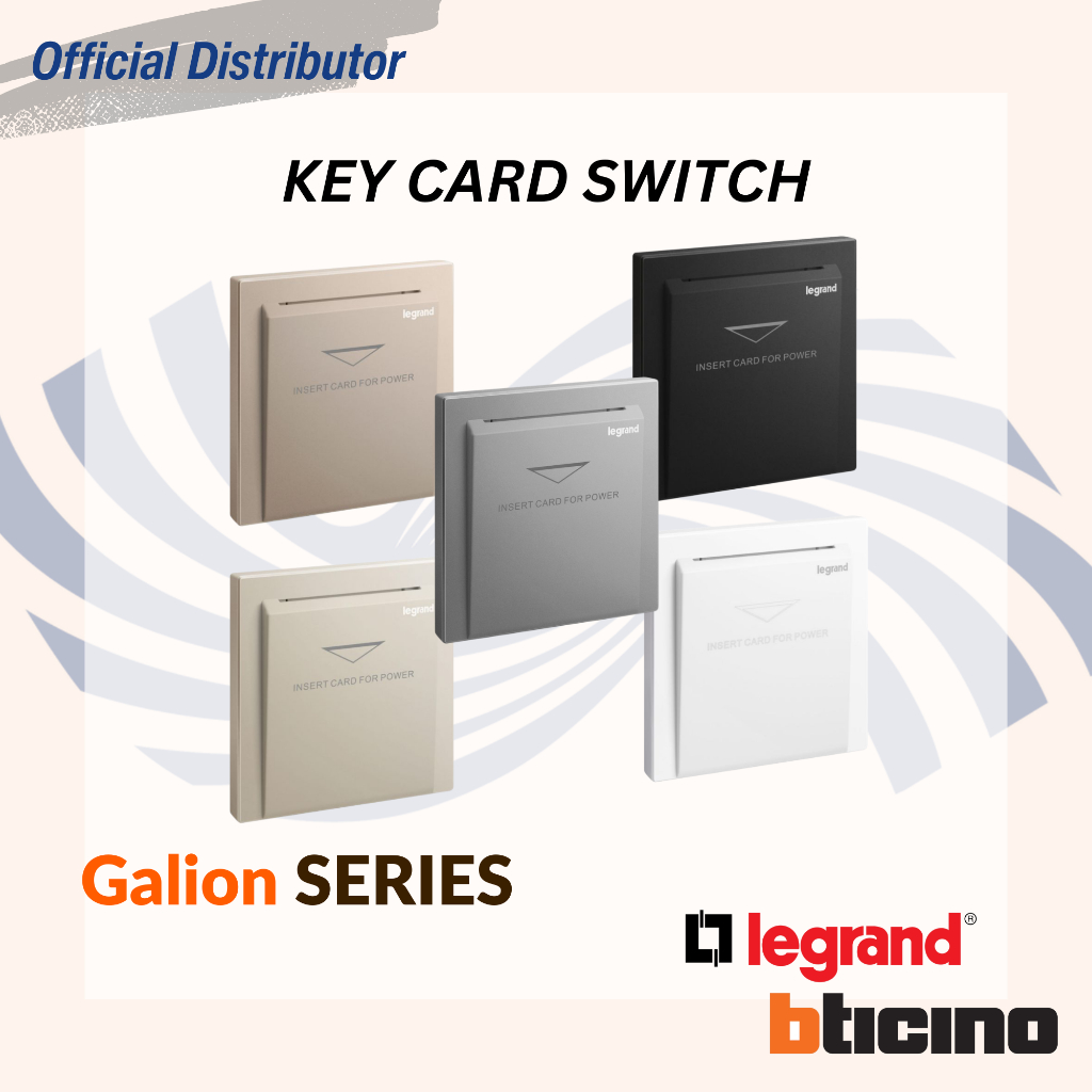 Bticino Galion 16AX 240V Key Card Switch | Shopee Philippines