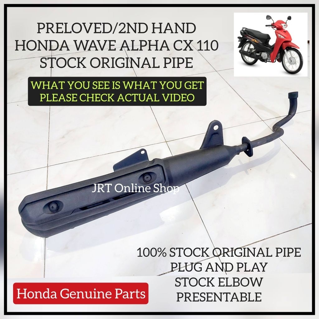 Preloved 2nd Hand Honda Wave Alpha CX 110 Genuine Original Stock Pipe ...