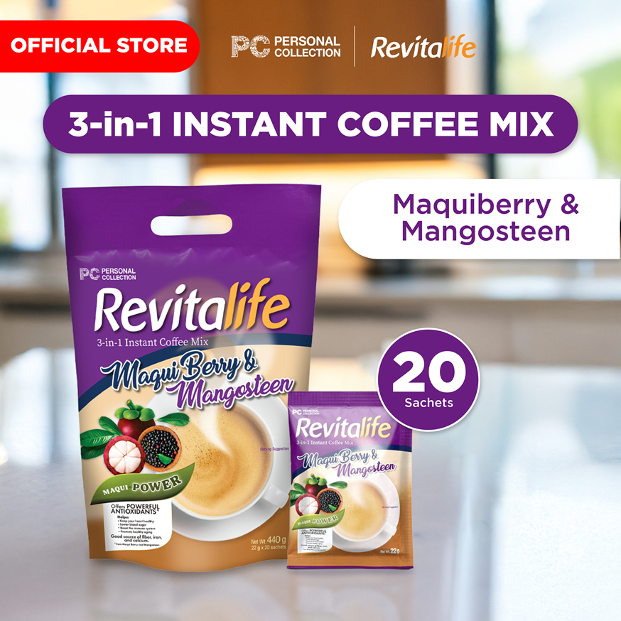 Revitalife Maqui Berry and Mangosteen 3in1 Coffee 22g | Shopee Philippines
