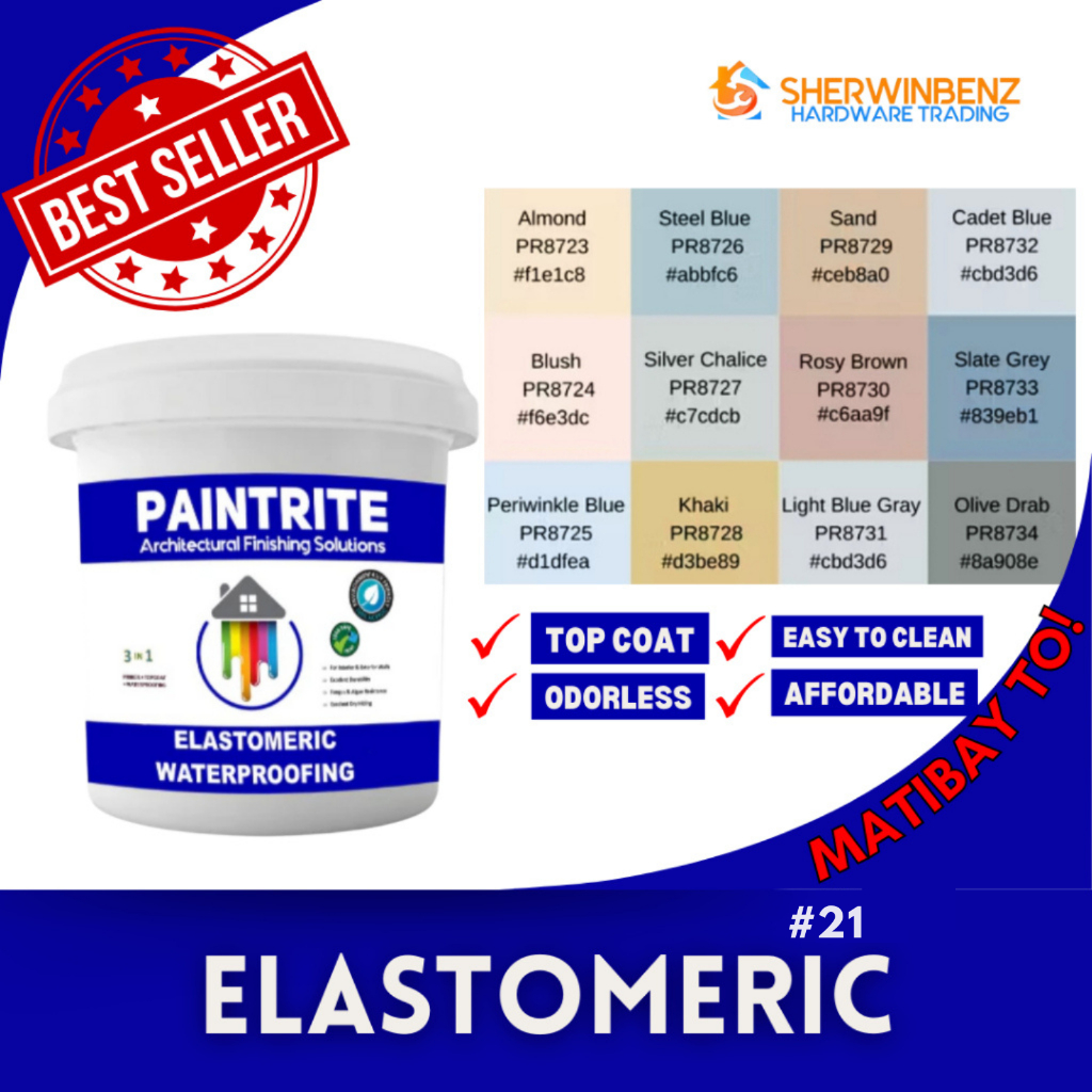 Paintrite Elastomeric Paints // 16L Color Palette #21 | Shopee Philippines