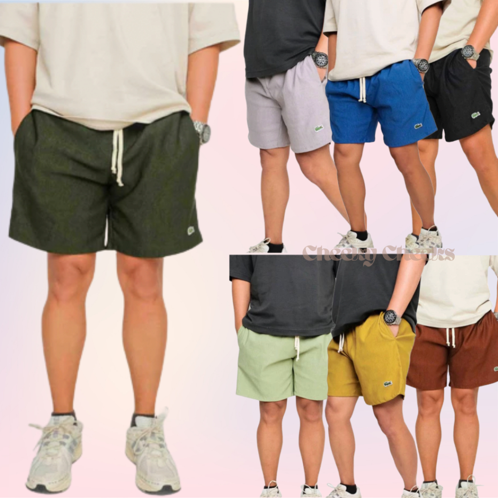 CC Stretchable Shorts Panlalaki | Aesthetic Woven Shorts with ...