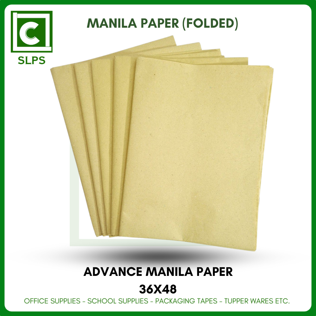 10 Sheets | 5 Sheets Folded | ADVANCE -| MANILA PAPER 36" x 48 ...