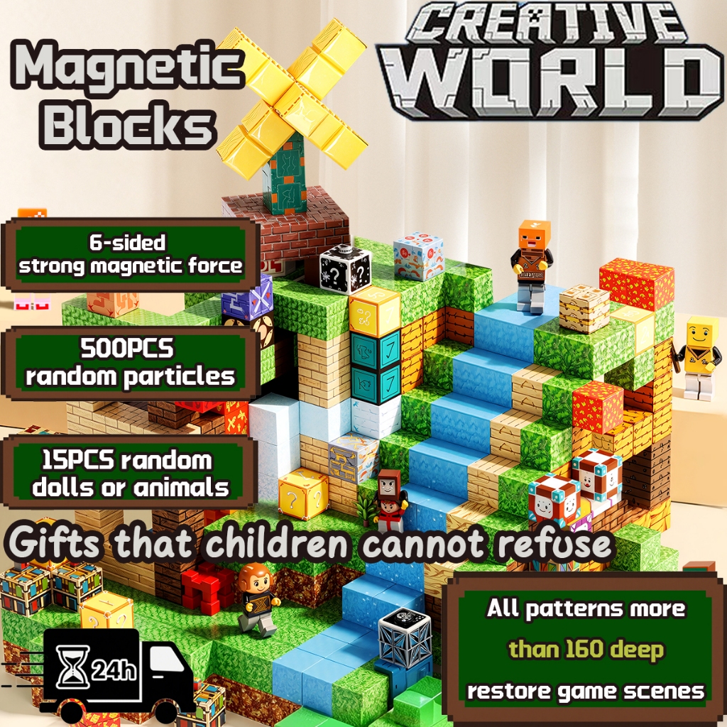 Minecraft Magnetic Blocks - Mini Building Set my world minecraft toys ...