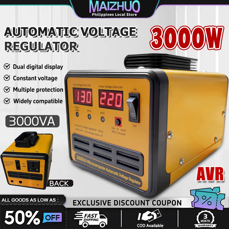 AVR 3000 Watts Automatic Voltage Regulator SVR-3000VA/2500VA/2000VA ...