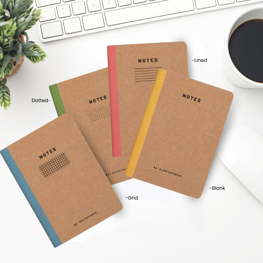 Stradmore DIY Notes Blank/Lined/Dotted/Grid A5/A6 Random Color | Shopee ...