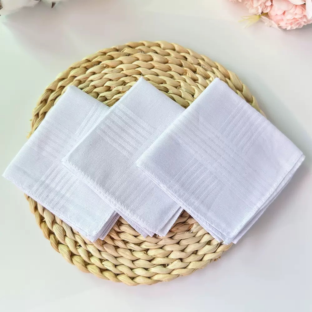 6Pcs or 12Pcs Cotton White Panyo Handkerchiefs | Shopee Philippines