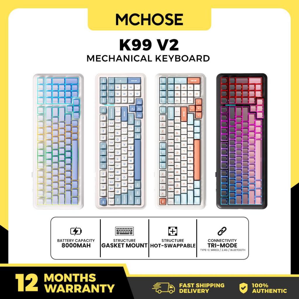 MCHOSE K99 V2 Tri-mode Wired 2.4g Wireless Bluetooth Customized Mechanical Keyboard E-sports ...