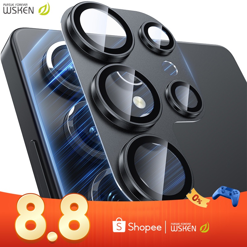 WSKEN for Samsung Galaxy S25 Ultra/S24U/S23U Camera Lens HD Tempered ...