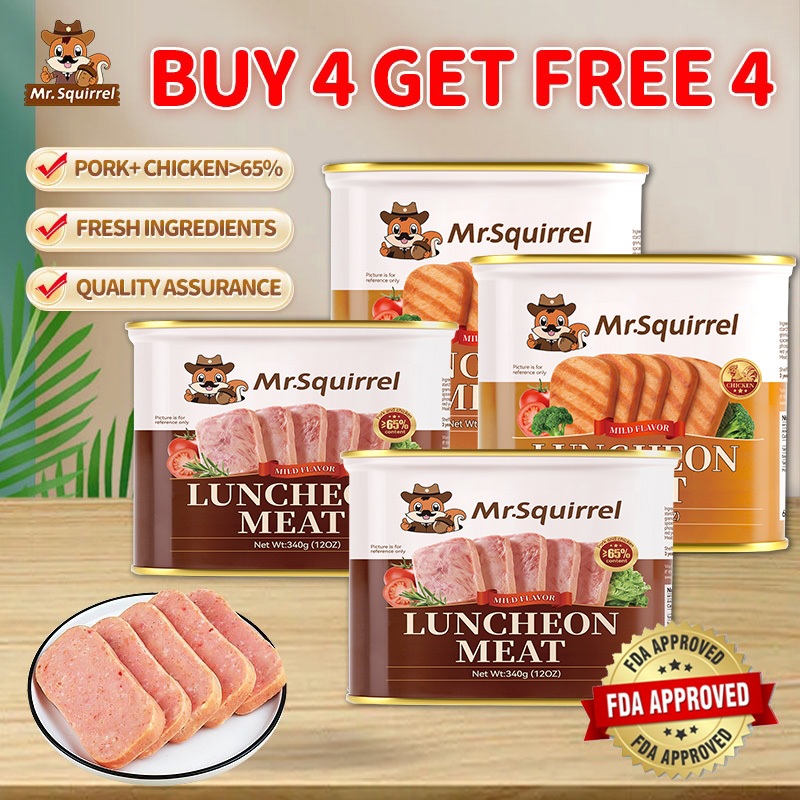 Mr Squirrel 8PCS 340g Luncheon Meat Buy 1 Take 1 Luncheon Meat Canned ...