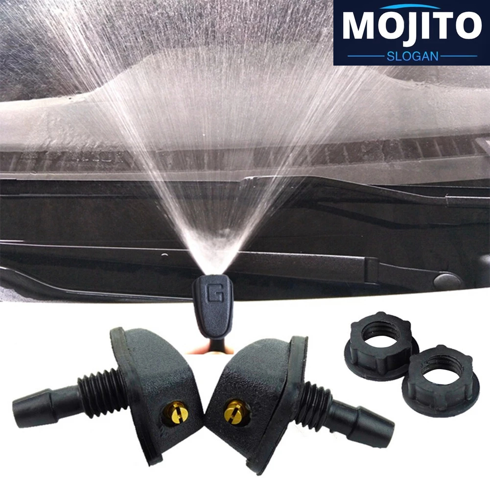 2 Pcs/Set Car Universal Front Windshield Wiper Nozzle Jet Sprayer ...
