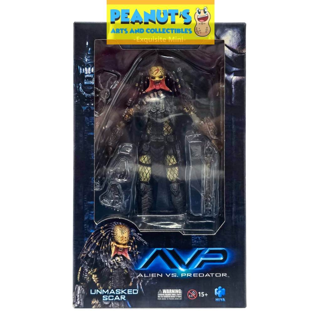 Hiya Toys Alien vs. Predator: Unmasked Scar Predator 1:18 Scale ...