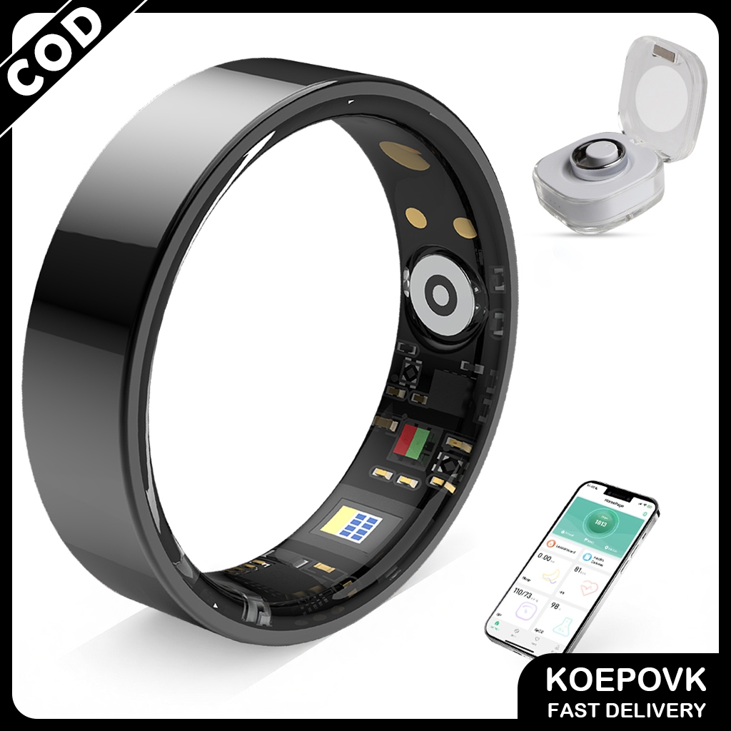 Smart Rings Heart Rate & Blood Oxygen Monitoring 5ATM Waterproof ...