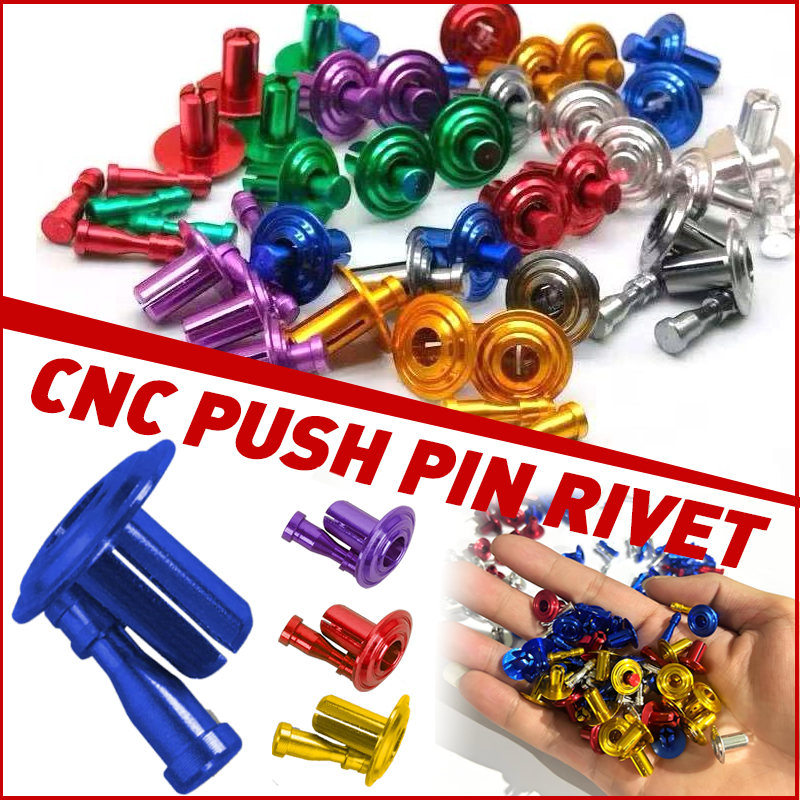 8H SHIP CNC Aluminum Push Pin Rivet M5x15 (8Pcs) - Motorcycle Universal ...