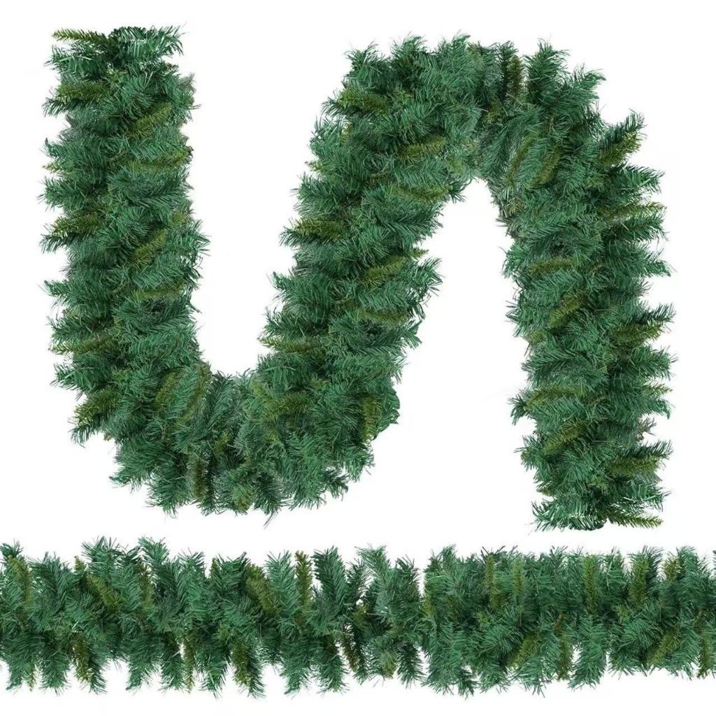 2.7M Christmas green garland,white garland,christmas decoration,plain ...