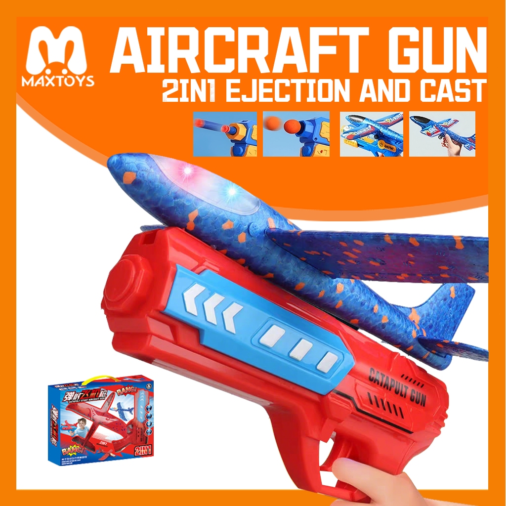 Launcher Toys Kids LED Airplane Plastic Toy Launcher Cool Catapult Kids ...