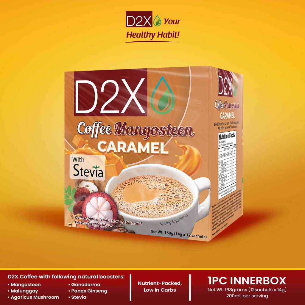 D2X Coffee Mangosteen Caramel (14g x 12 sachets) | Shopee Philippines