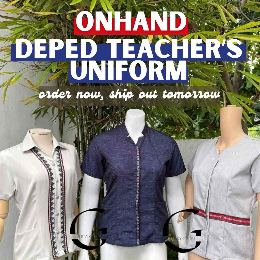 ONHAND Ready To Wear DepEd Teachers Uniform 2025 Design | Shopee ...