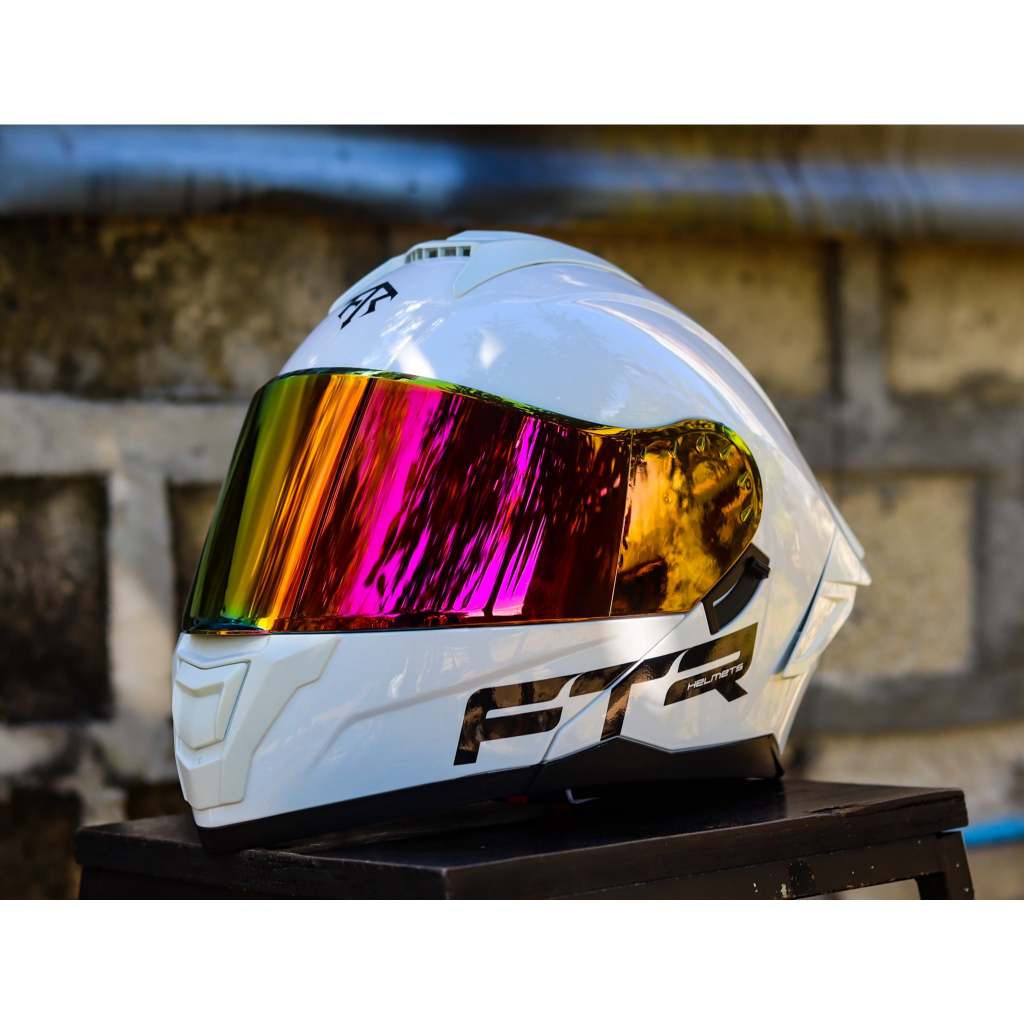 FTR HELMET N GAGE PEARL WHITE DUAL VISOR WITH FREE CLEAR LENS | Shopee ...