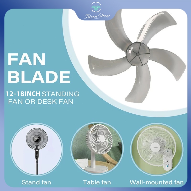 18 inch Electric Fan Plastic Fan Blade with Nut Cover For Standing ...