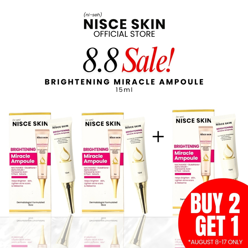 8.8 SALE B2T1 NISCE SKIN Brightening Miracle Ampoule 15ml | Shopee ...