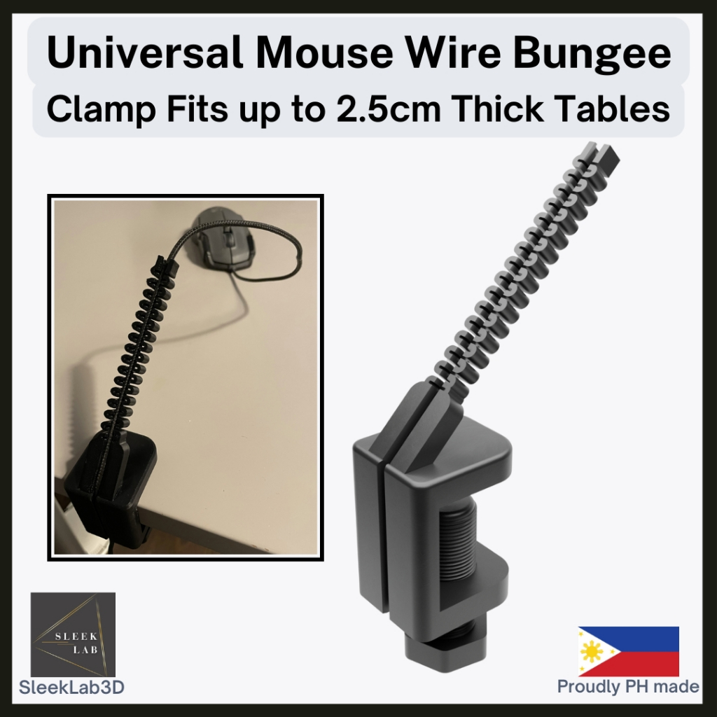 Mouse Cable Holder with Clamp – Anti-Tangle Wired Mouse Bungee for ...