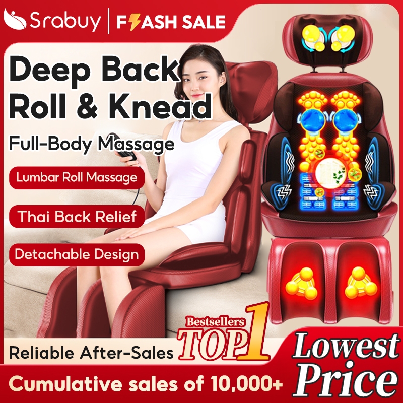 Srabuy Massage Chair Back Massager Body Electric for Pain Full Body ...