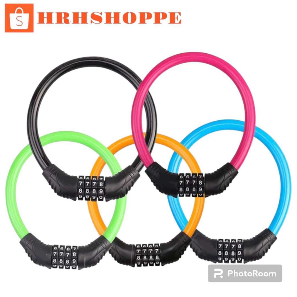 #HRHSHOPPE#4 Digital Bicycle chain lock anti-theft anti-cutting metal ...