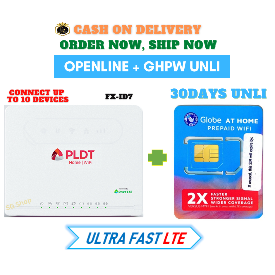 PLDT Smart Home Prepaid Wifi LTE Advanced CAT6 Evoluzn FX-ID7 with 15 ...