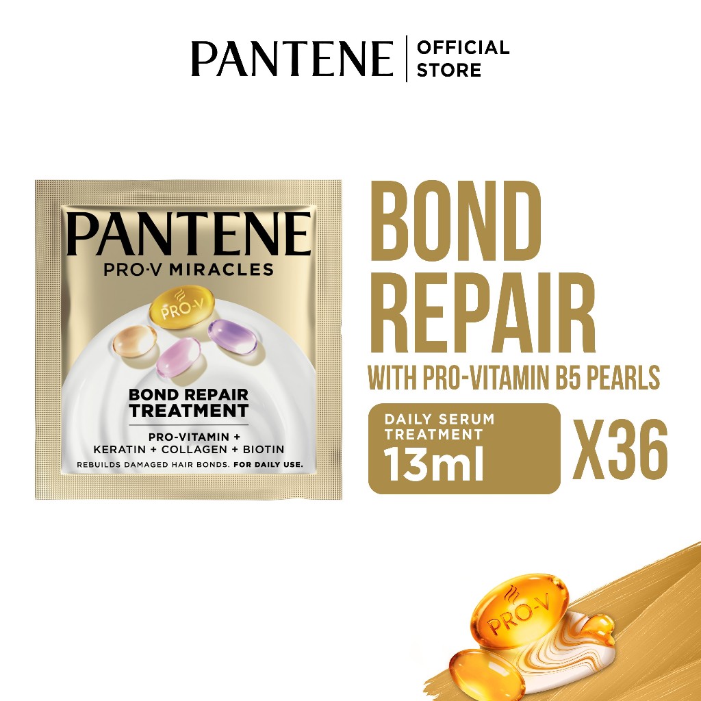 [36 Sachets] Pantene Pro-V Miracles Bond Repair Daily Treatment 13ml ...