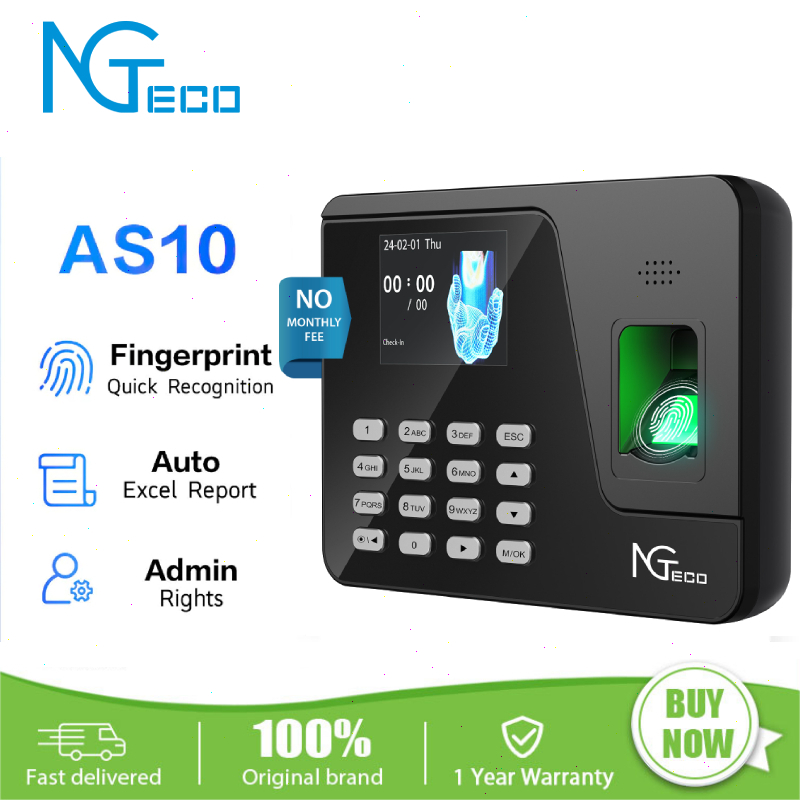 NGTeco AS10 Fingerprint Attendance Time Machine Attendance Time ...