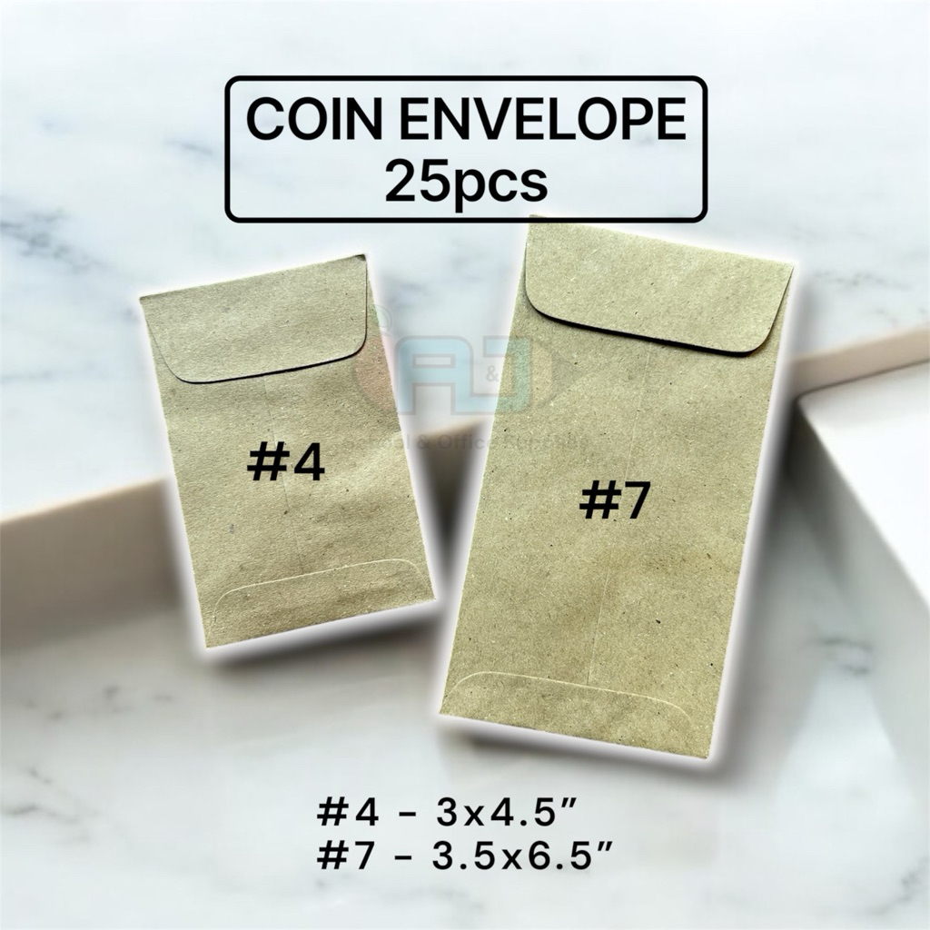 25pcs Coin Envelope #4, #7 | Shopee Philippines