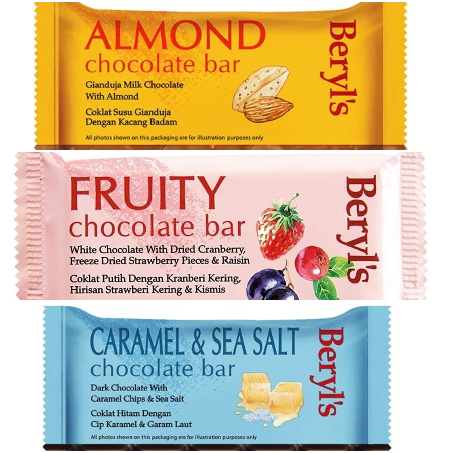 20pcs [Wholesale Box] Beryl's Chocolate Bar 100g | Shopee Philippines
