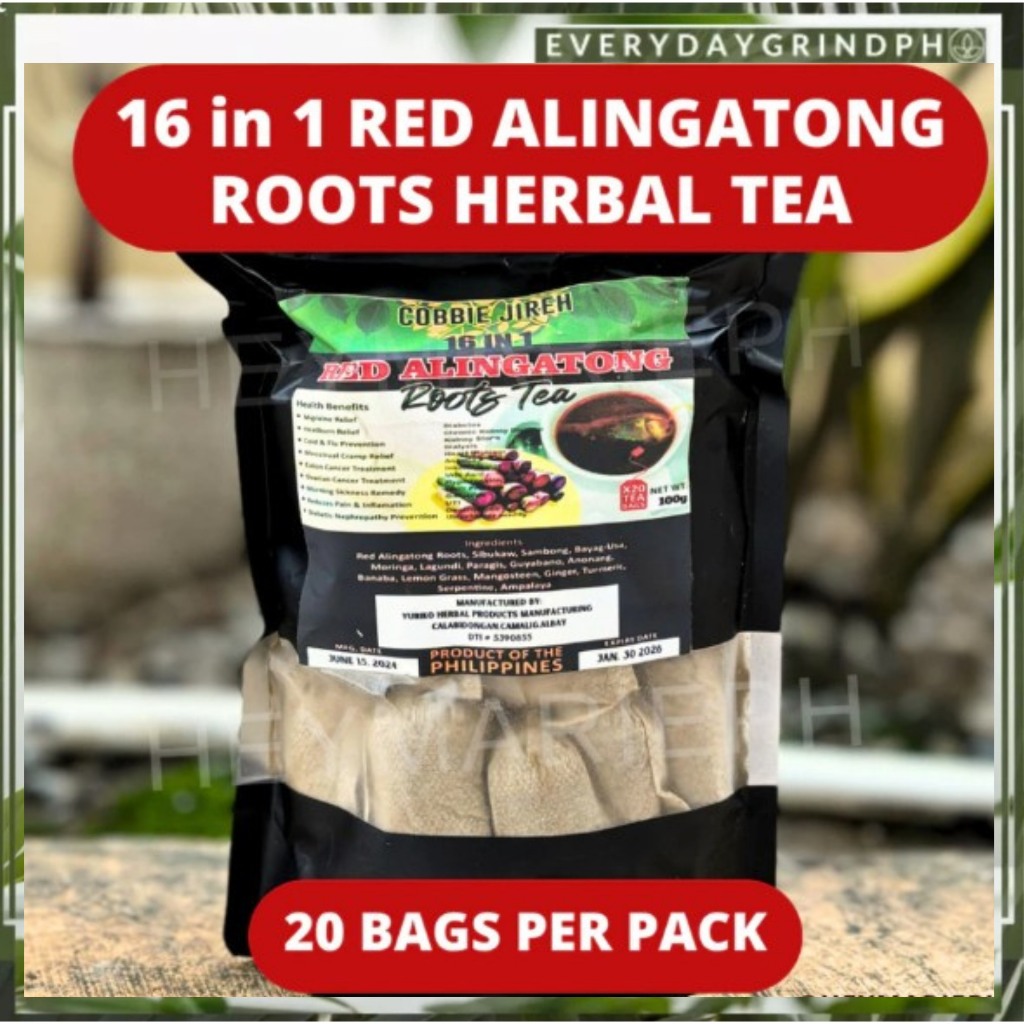 16 in 1 Albay Organic Red Alingatong Natural Roots Herbal Tea 20 bags ...