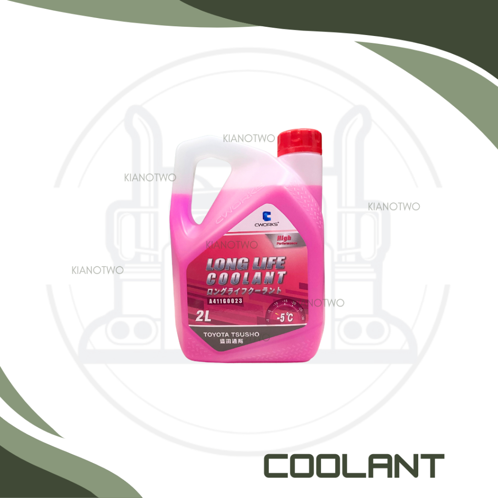 CWORKS Made by Toyota Tsusho Long Life Coolant 2Liters/ 2L Pink ...